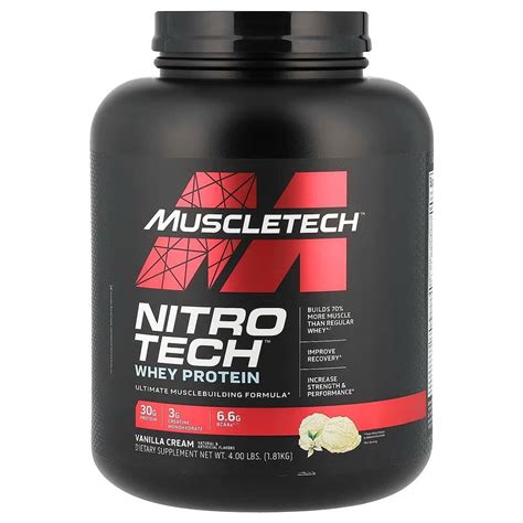 Buy Muscletech Nitro Tech Whey Protein 4lbs Vanilla In Dubai Abu Dhabi Sharjah Uae