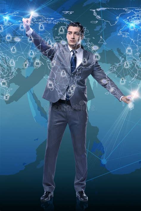man in social networks concept stock illustration illustration of