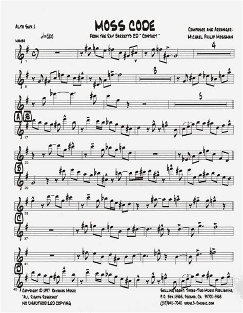 Moss Code Big Band Download Only 3 2 Music Publishing