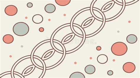 Decorative Geometric Pattern With Interlocking Circular Chains Vector Design Generative Ai Stock