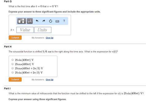 Solved Consider The Sinusoidal Voltage What Is The Maximum