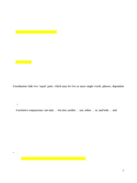 9 Coordination Versus Subordination Pdf Diseases And Disorders Grammar