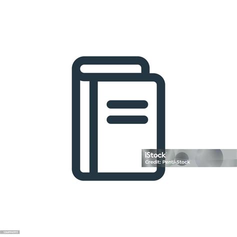 Ilustración De Icono Vectorial De Libro Aislado Sobre Fondo Blanco Esquema Icono De Libro De