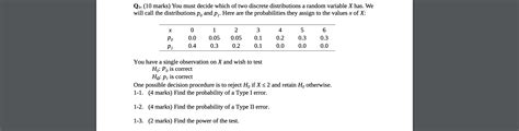 solved q1 10 marks you must decide which of two discrete