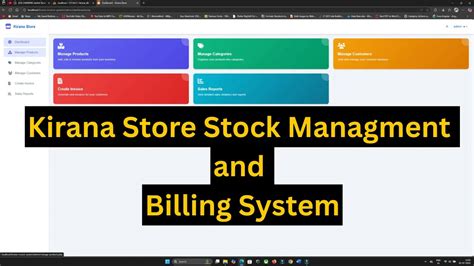 Kiran Store Management System Php Mysql Projectworlds