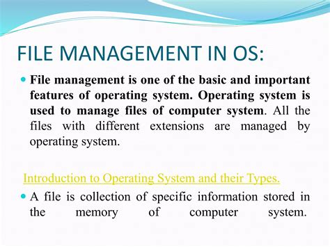 Storage Management In Operating System Pptx