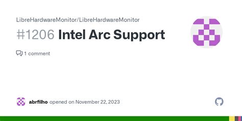 Intel Arc Support · Issue 1206 · Librehardwaremonitor