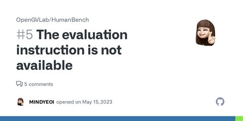 The Evaluation Instruction Is Not Available Issue OpenGVLab HumanBench GitHub