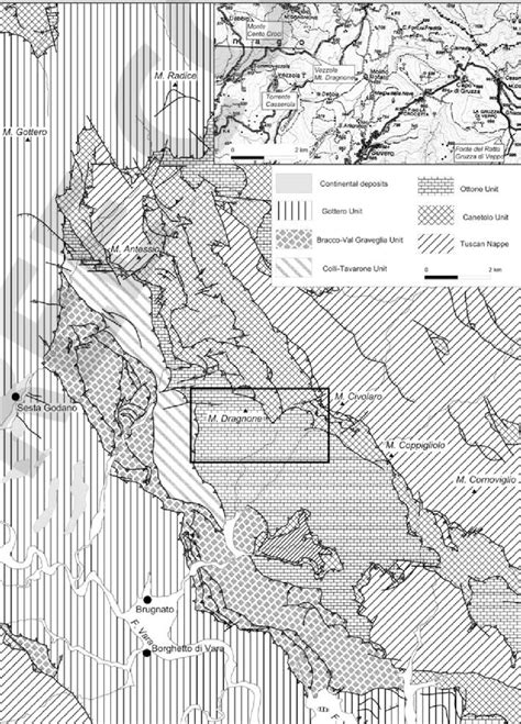Tectonic Sketch Map Of The Study Area Sliglty Modifed After Puccinelli