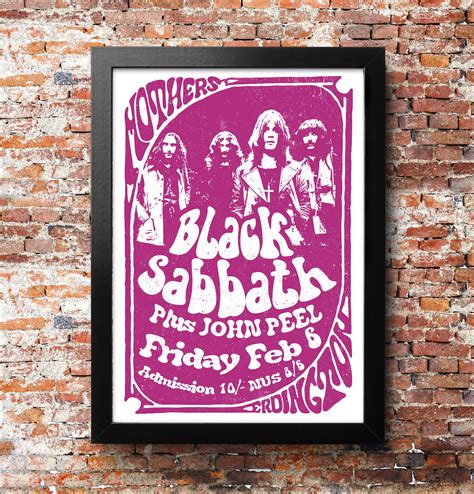 Black Sabbath Music Art Poster Arty Print Creations