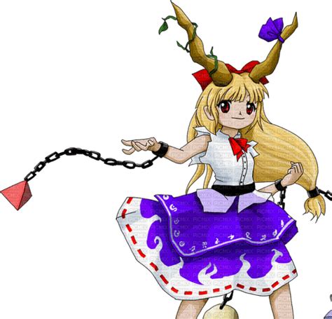 Touhou Ibuki Suika Touhou Anime Suika Japanese Goblin Oni Drunk Free PNG PicMix