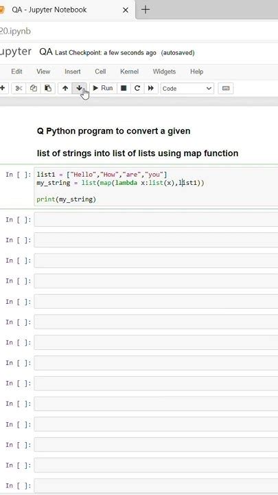 2 88 python program to convert list of strings into lists using map