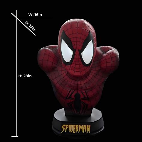 Spider Man Life Size Bust Resin Statue 70cm Kingstudio