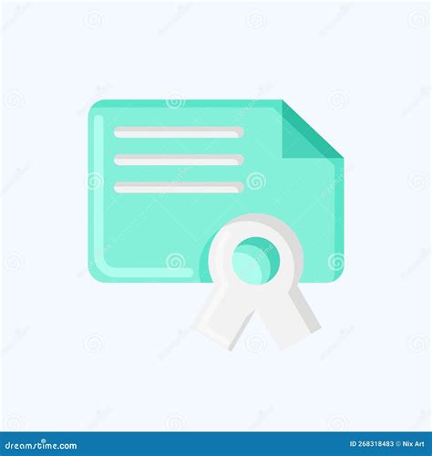 Icon Certificate Related To Education Symbol Flat Style Simple Design Editable Stock