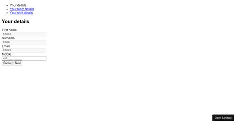 React Example Codesandbox