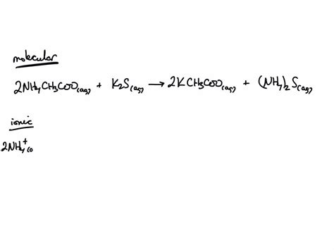 Solved Complete And Balance The Molecular Equation Between Aqueous Solutions Of Ammonium