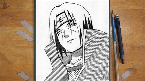 How To Draw Itachi Uchiha Step By Step Easy Beginners Drawing Drawing For Beginners