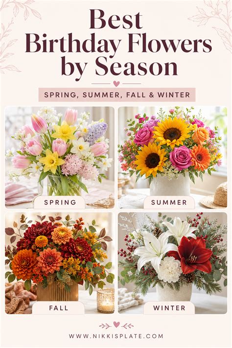 Best Birthday Flowers By Season Spring Summer Fall And Winter