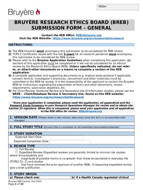 Guidelines For The Bruyre Reb Breb Doc Template Pdffiller