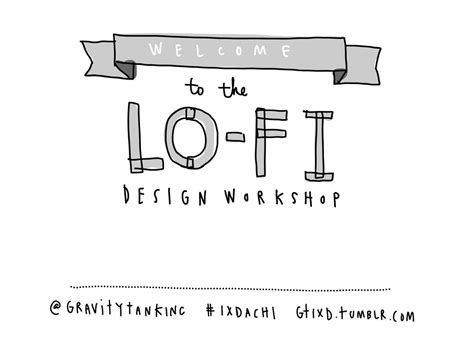 The Lo Fi Design Workshop