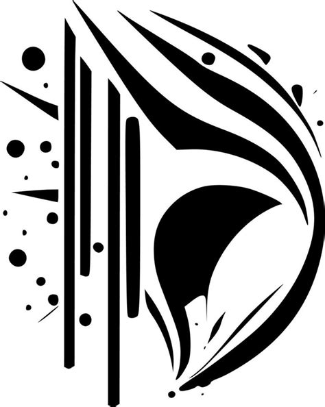 Abstract Black And White Isolated Icon Vector Illustration 24163356