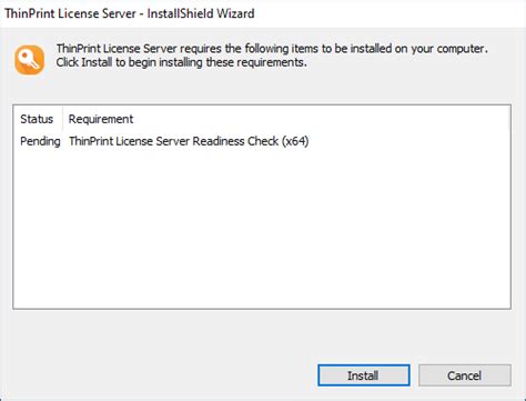 Installing License Server Thinprint