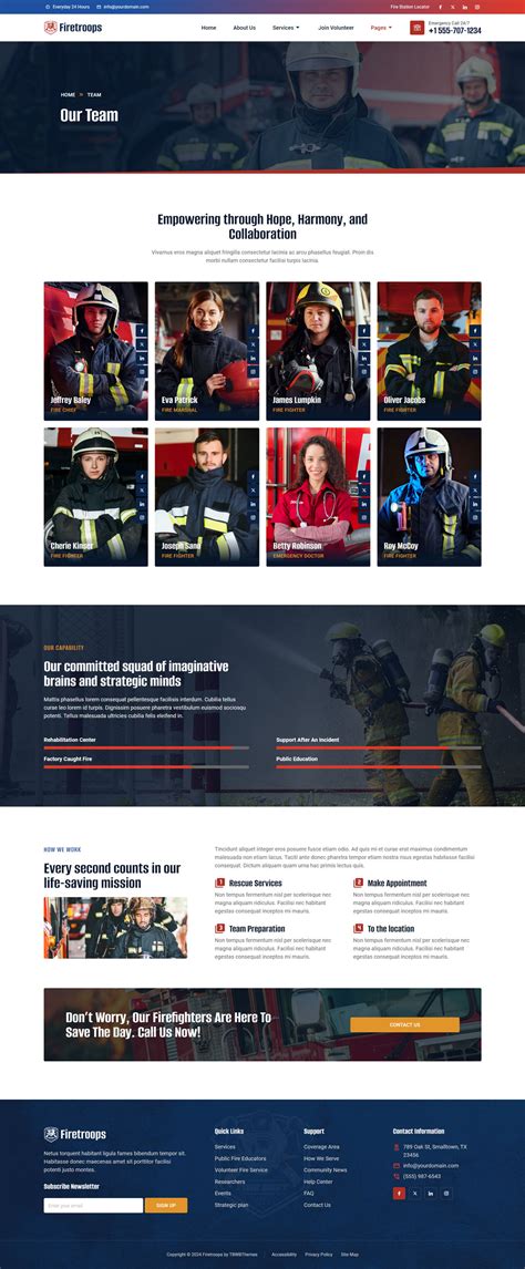 Firetroops Firefighter And Fire Department Elementor Template Kit By