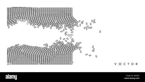 Irregular Array Or Matrix Of Random Ovals Background Breaking Down