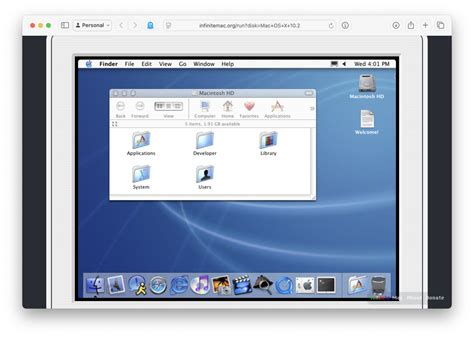 run mac os x 10 2 jaguar in a web browser