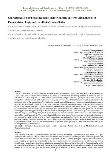 Pdf Characterization And Classification Of Numerical Data Patterns
