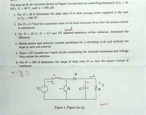 Need Fully Solved Dc Dc Converter Shown In Figure Is Operated At A Switching Frequency Of Fs 20