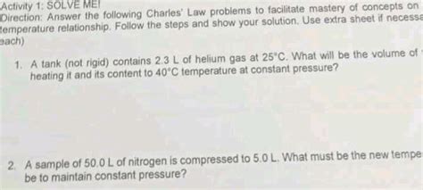Activity 1 SOLVE MEI Direction Answer The StudyX