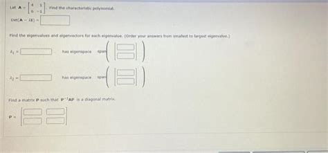 [solved] Let A Find The Characteristic Polynomial Det
