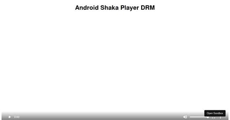 Shaka Player React Examples Codesandbox