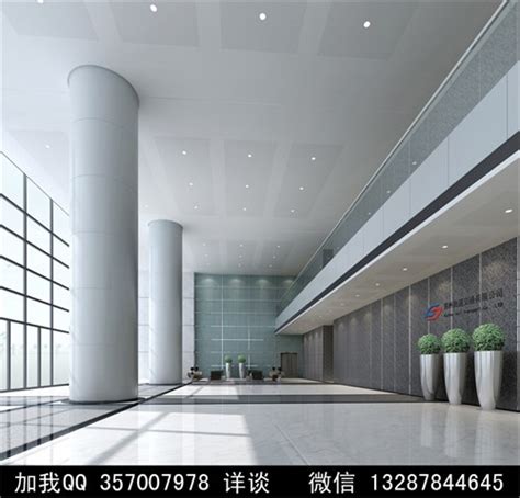 办公楼大厅设计案例效果图 美国室内设计中文网