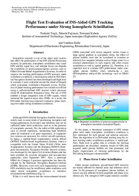 Pdf Flight Test Evaluation Of Ins Aided Gps Tracking Performance Under Strong Ionospheric