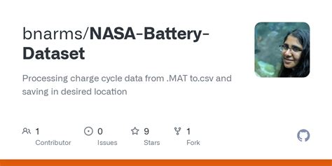 GitHub Bnarms NASA Battery Dataset Processing Charge Cycle Data From MAT To Csv And Saving