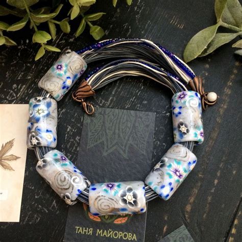 Колье из полимерной глины летняя сказка купить или заказать в интернет магазине на Ярмарке