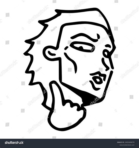Mewing Guy Vector Doodle Art Stock Vector Royalty Free 2432428279 Shutterstock