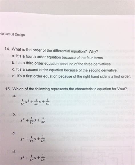 Solved Refer To The Following Circuit For Questions 13 18