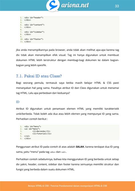 Belajar Html Dan Css Tutorial Fundamental Dalam Mempelajari Html Dan