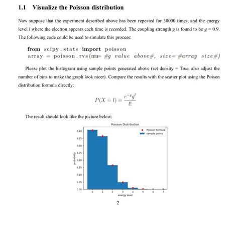 Solved 1 1 Visualize The Poisson Distribution Now Suppose