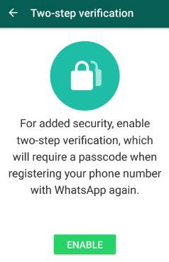 How To Enable Two Step Verification Whatsapp Android Phones
