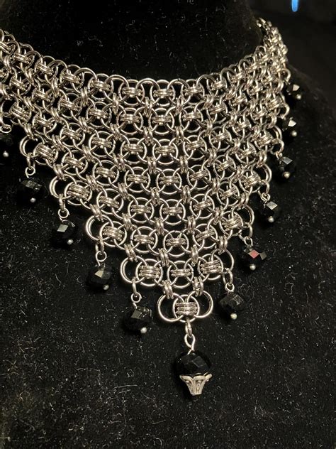 Helm Statement Handmade Chainmaille Necklace Etsy