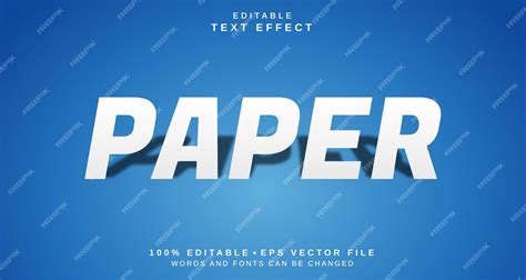 Premium Vector Editable Text Style Effect Paper Text Style Theme