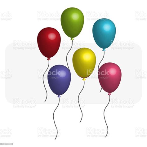 컬러 풍선 어떤 목적으로도 훌륭한 디자인 생일 축하해요 벡터 그림입니다 3차원 형태에 대한 스톡 벡터 아트 및 기타 이미지 3차원 형태 공기 주입 구 Istock