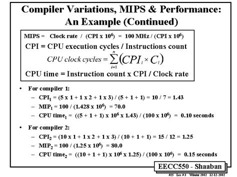 Computer Performance Evaluation Cycles Per Instruction Cpi Most