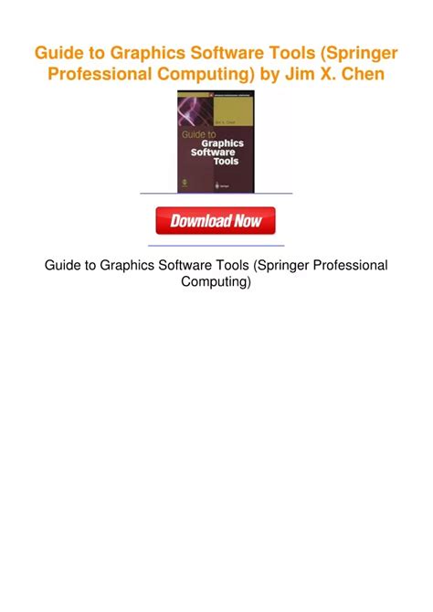Ppt Guide To Graphics Software Tools Springer Professional Computing By Jim Powerpoint