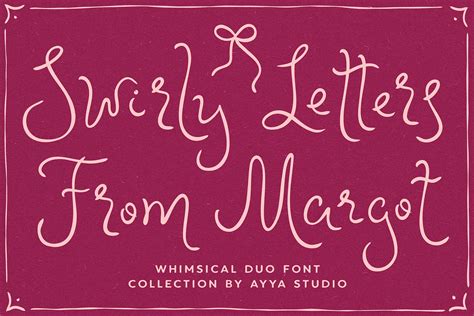 Swirly Letters Whimsical Duo Font