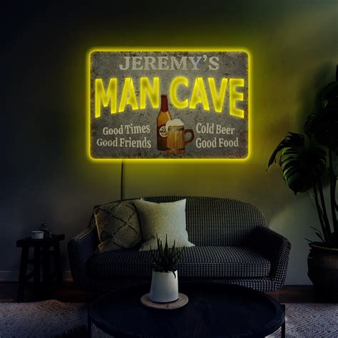 Custom Man Cave Neon Sign Man Cave Wall Decor Man Cave Led Sign Man Cave Light Up Sign Man